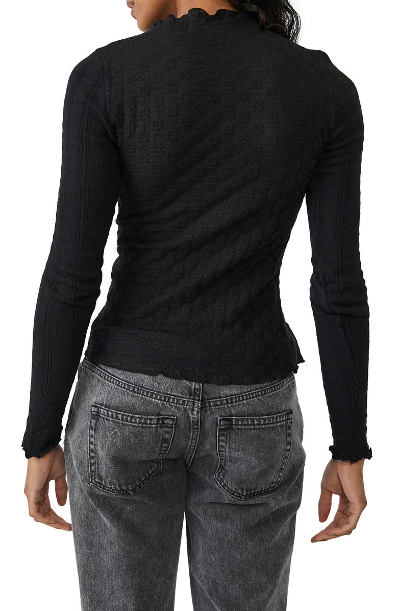 Free People Lula Mock Neck Long Sleeve Knit Top | Nordstromrack