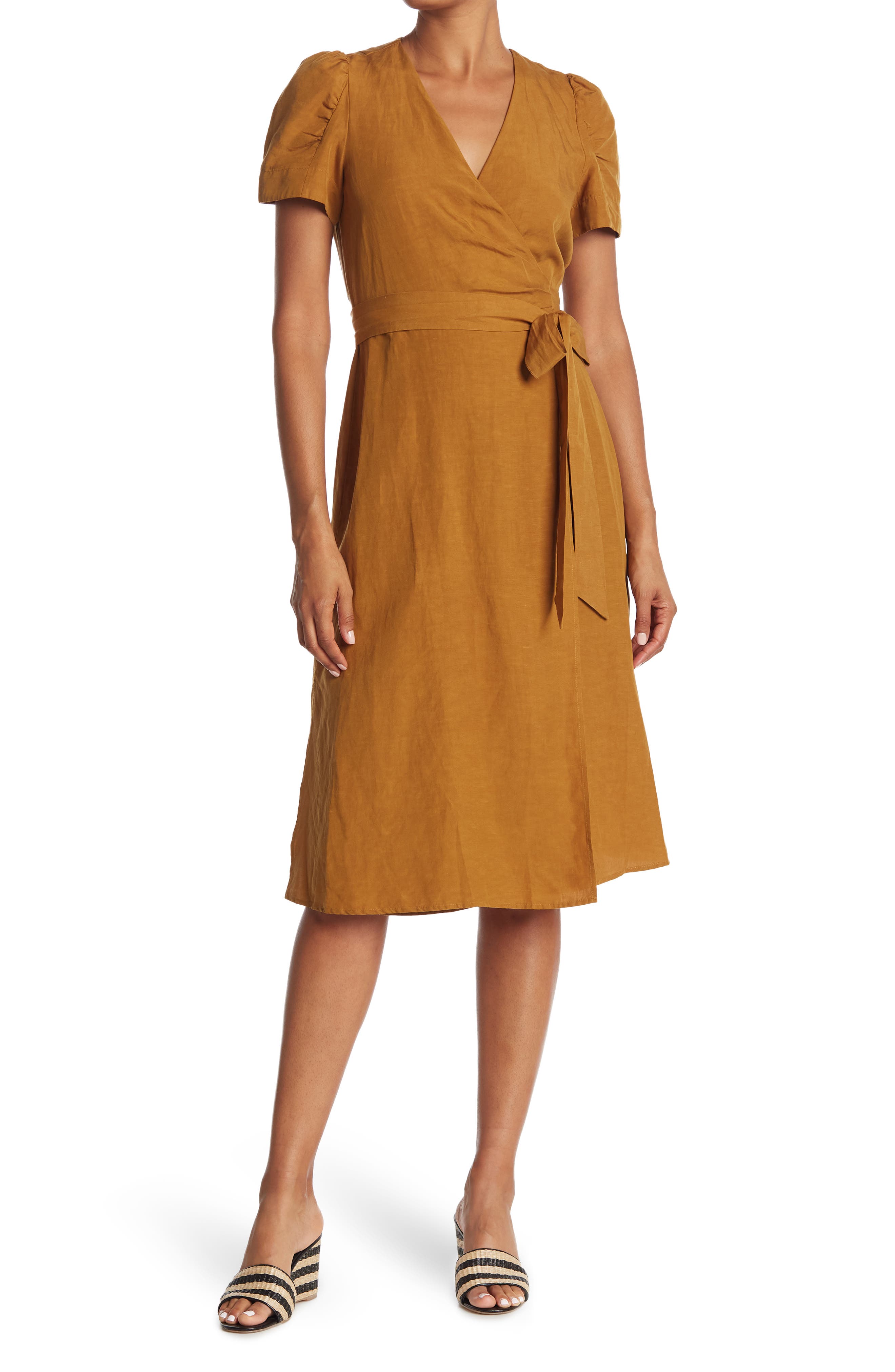 Alex Mill Kate Solid Wrap Dress | Nordstromrack