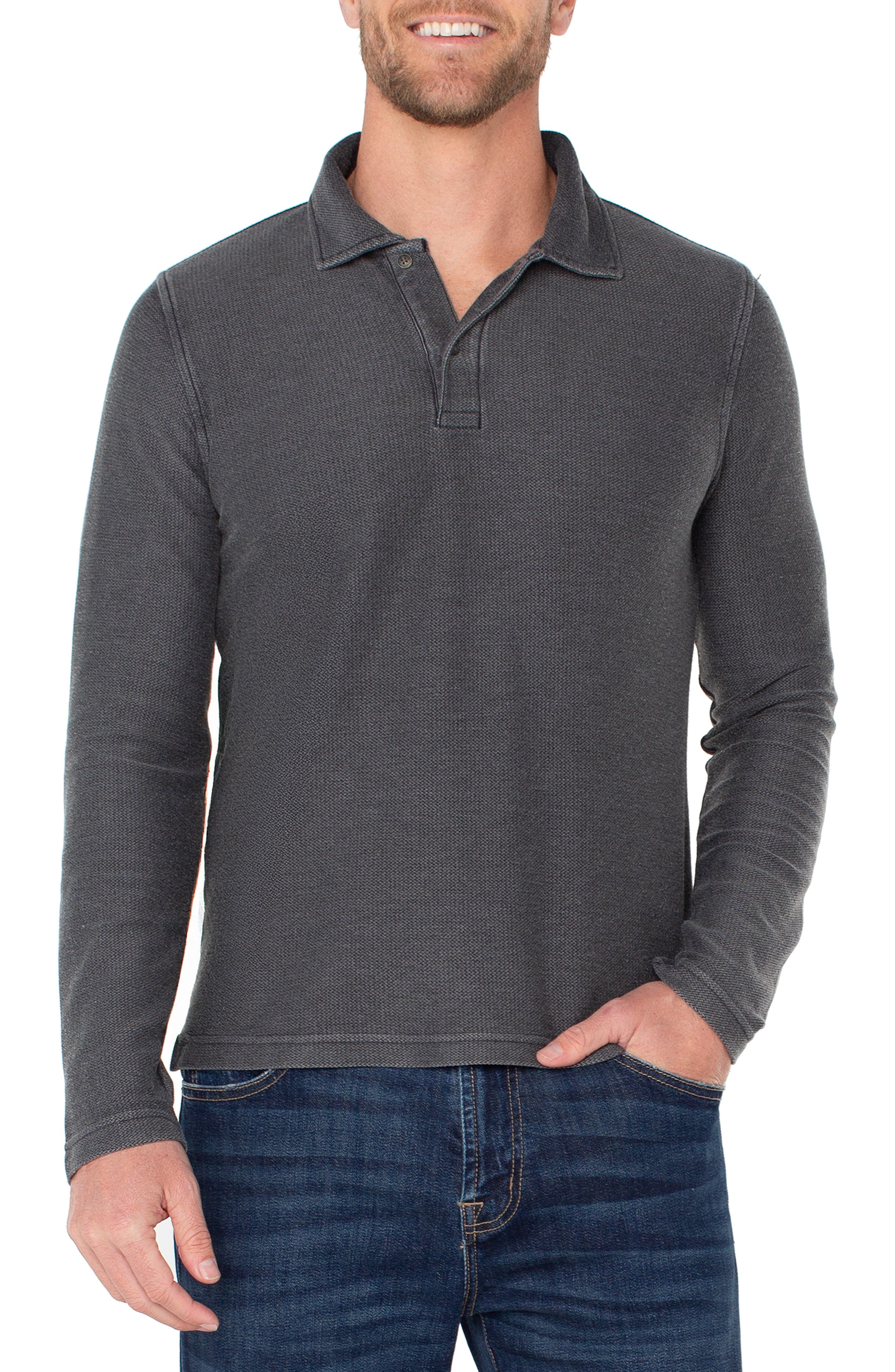 Liverpool Texture Long Sleeve Polo | Nordstrom