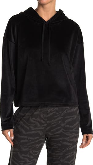 Z by Zella Velour Pullover Crop Hoodie | Nordstromrack