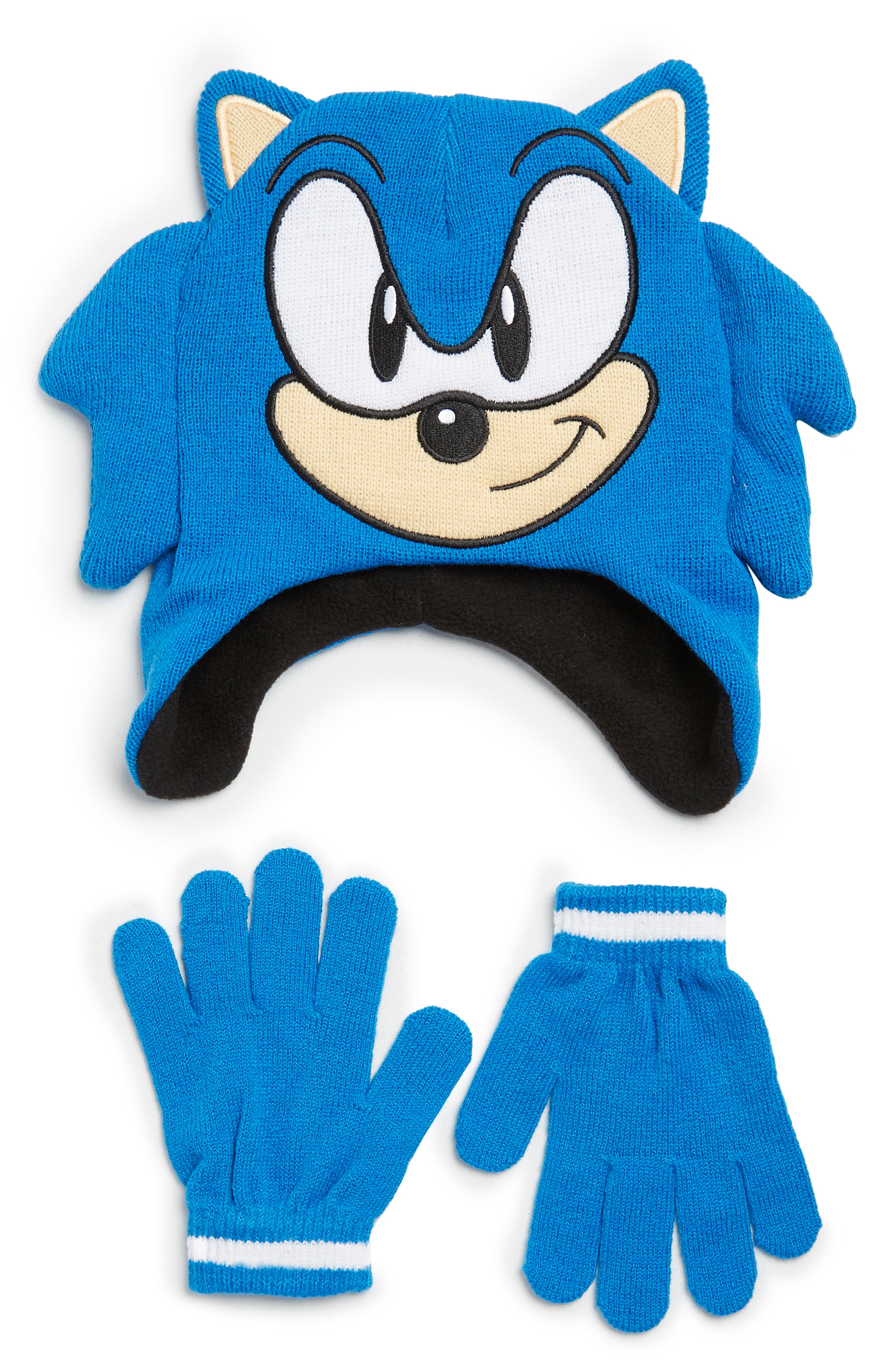 USPA ACCESSORIES Kids' Sonic Hedgehog Beanie & Gloves Set | Nordstromrack