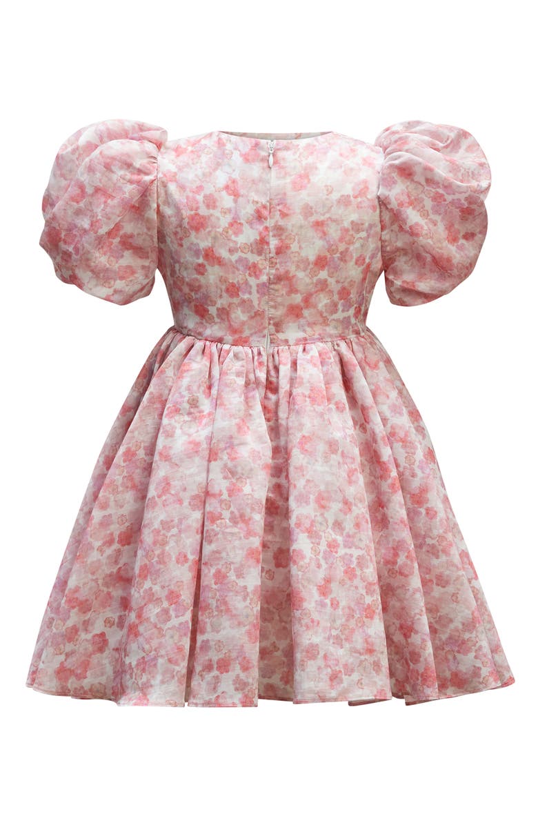 Bardot Junior Kids' Posy Poof Floral Puff Sleeve Party Dress | Nordstrom
