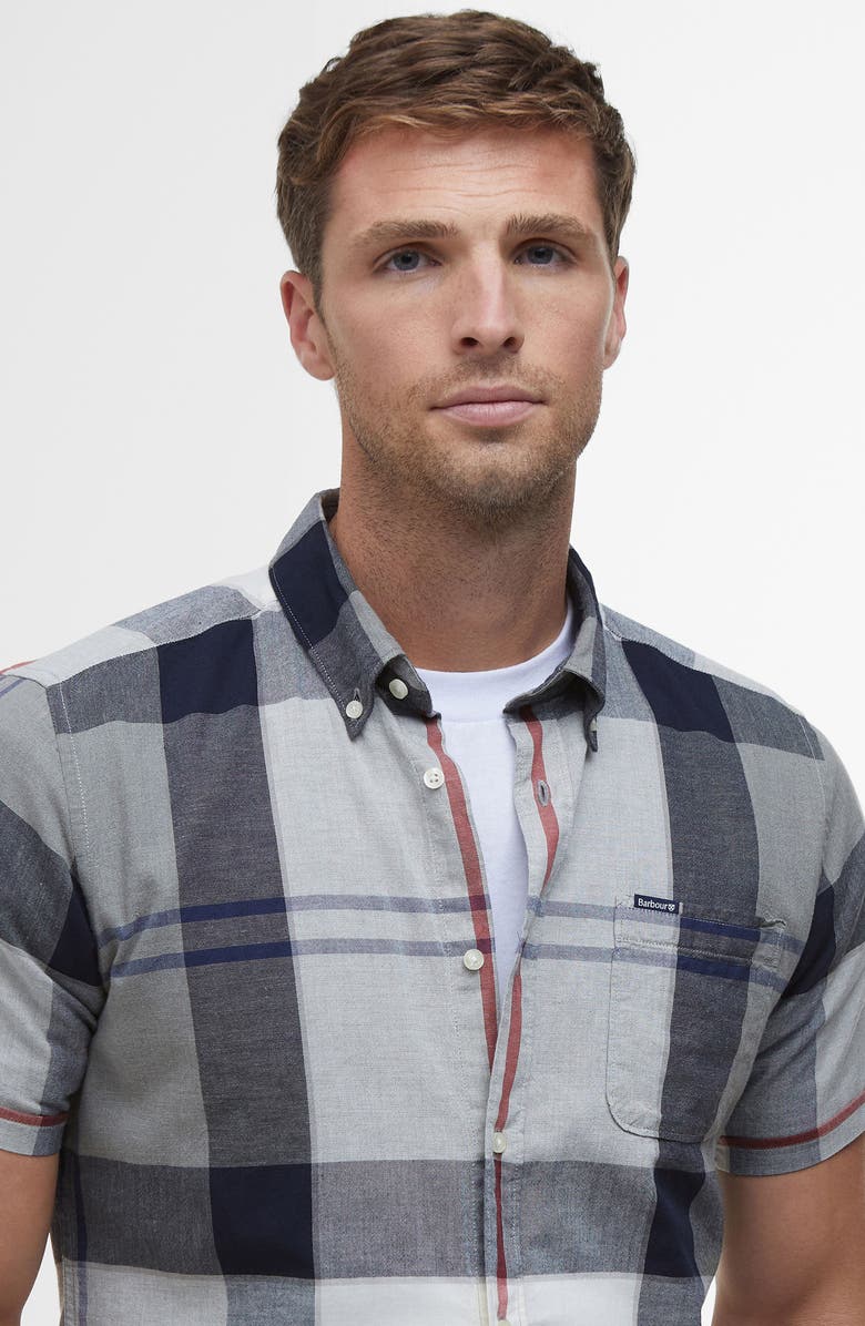 Barbour Doughill Plaid Short Sleeve Cotton & Linen Button-Down Shirt ...