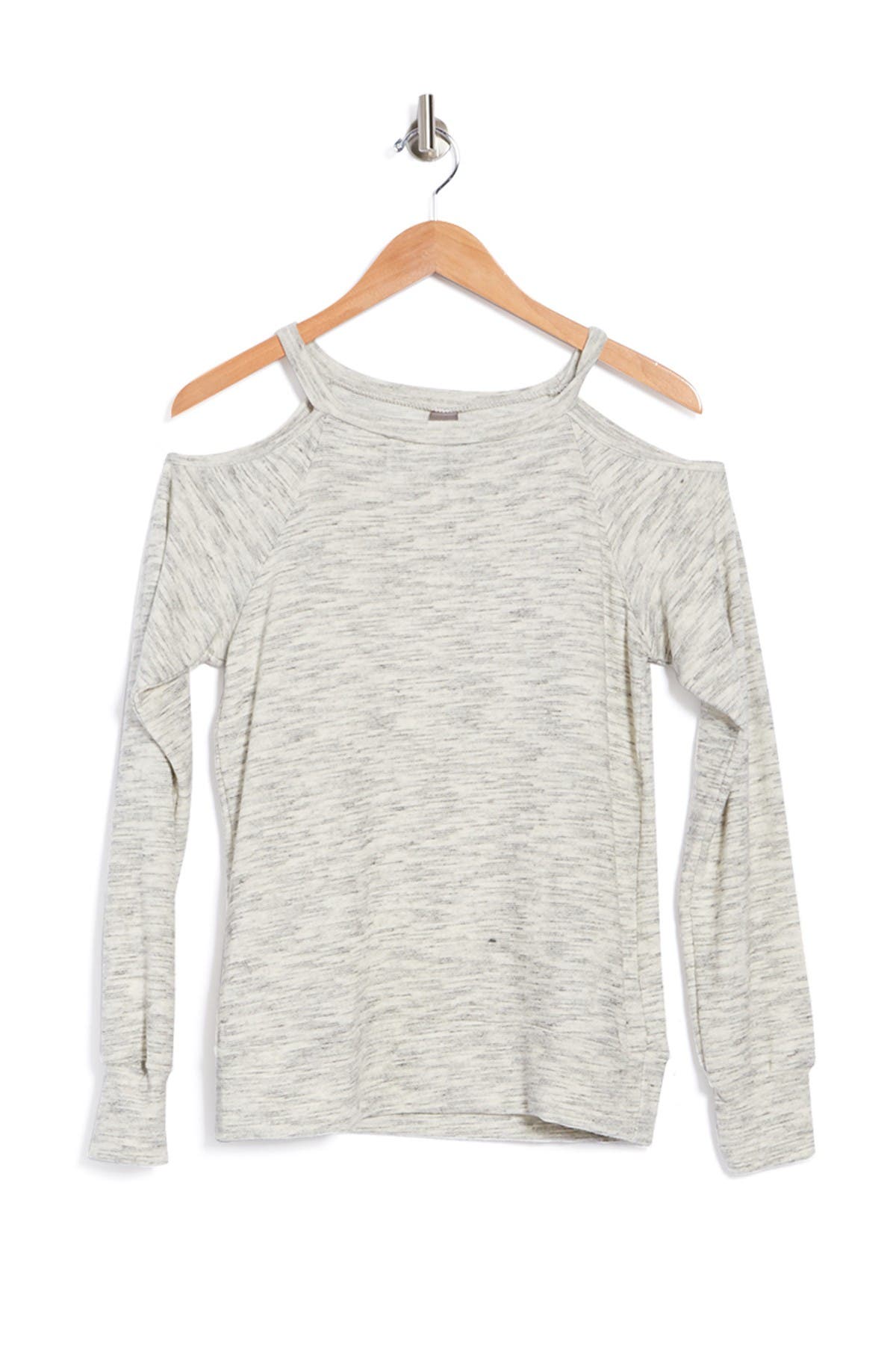 GO COUTURE Cold Shoulder Knit Sweatshirt | Nordstromrack