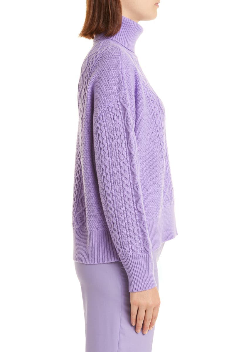 BOSS Fexica Turtleneck Cable Knit Wool & Cashmere Sweater | Nordstrom