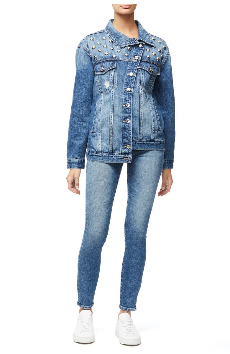 Good American The Studded Asymmetrical Jacket | Nordstromrack