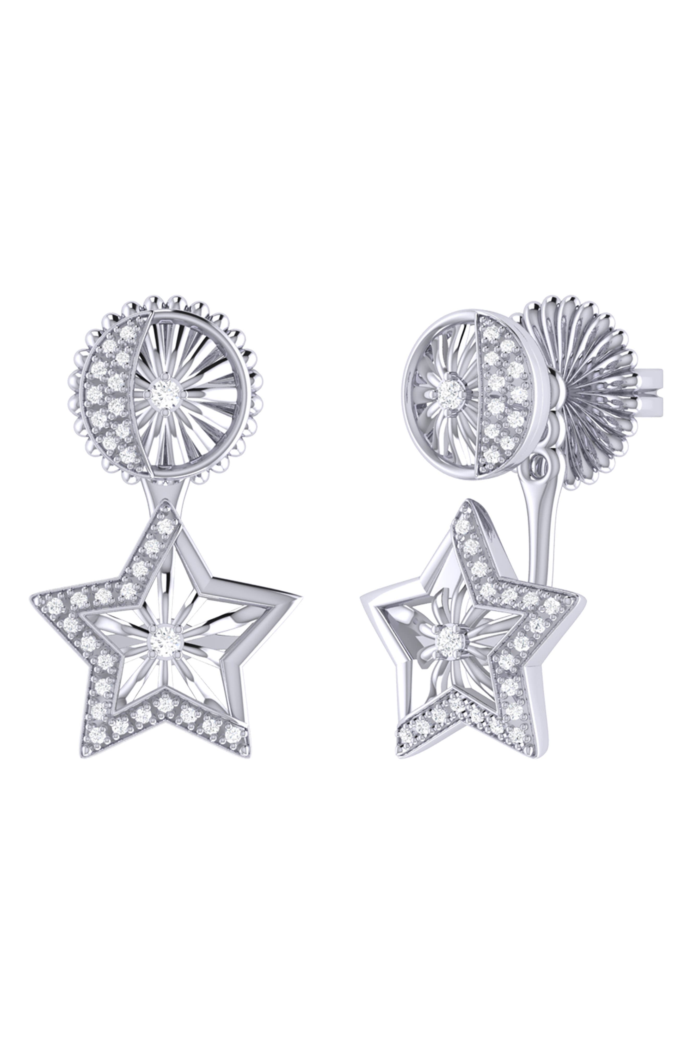 LuvMyJewelry Lucky Star Diamond Stud Earrings | Nordstromrack