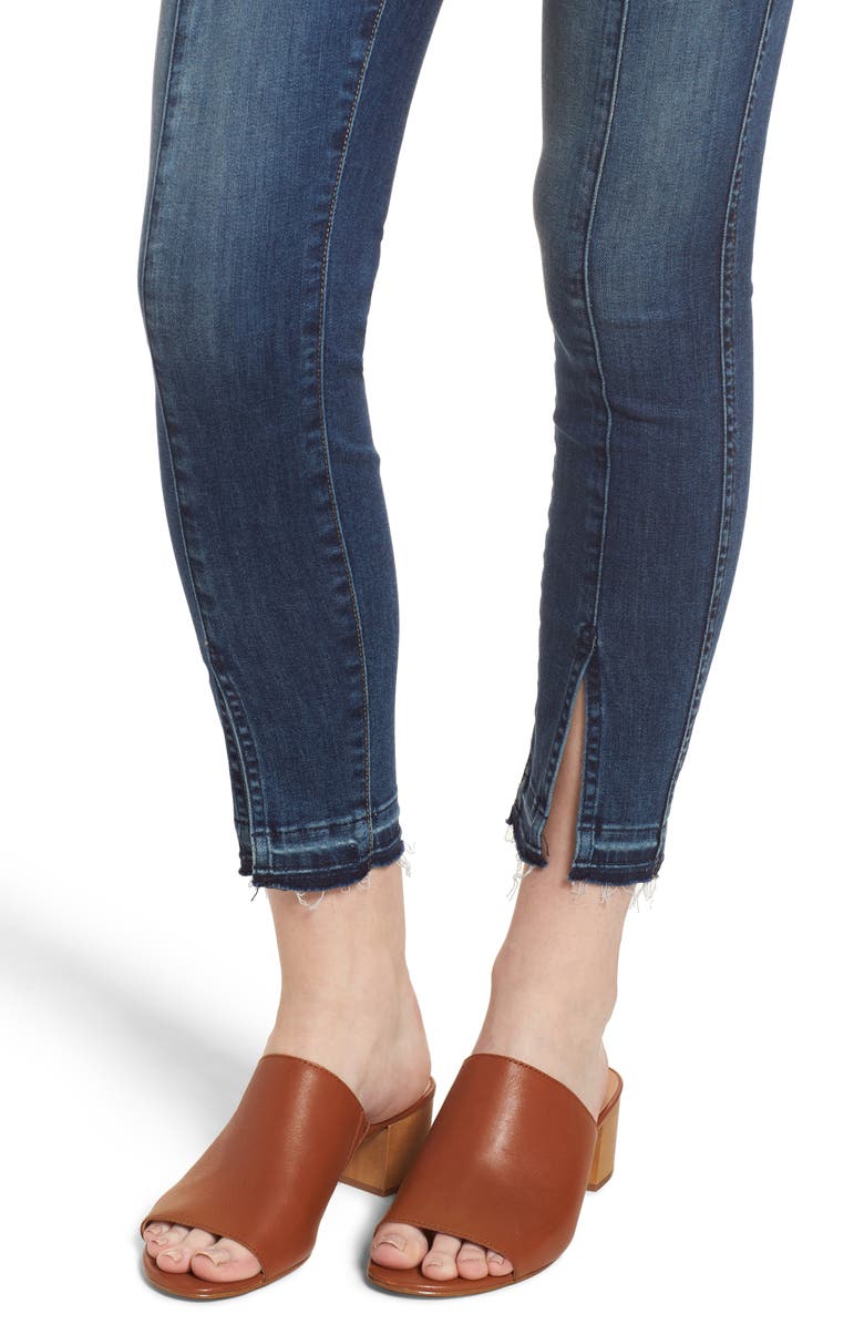 7 For All Mankind ® Front Seam Slit Released Hem Ankle Skinny Jeans ...