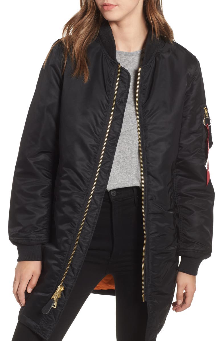 Alpha Industries MA-1 Natus Long Hooded Jacket | Nordstrom