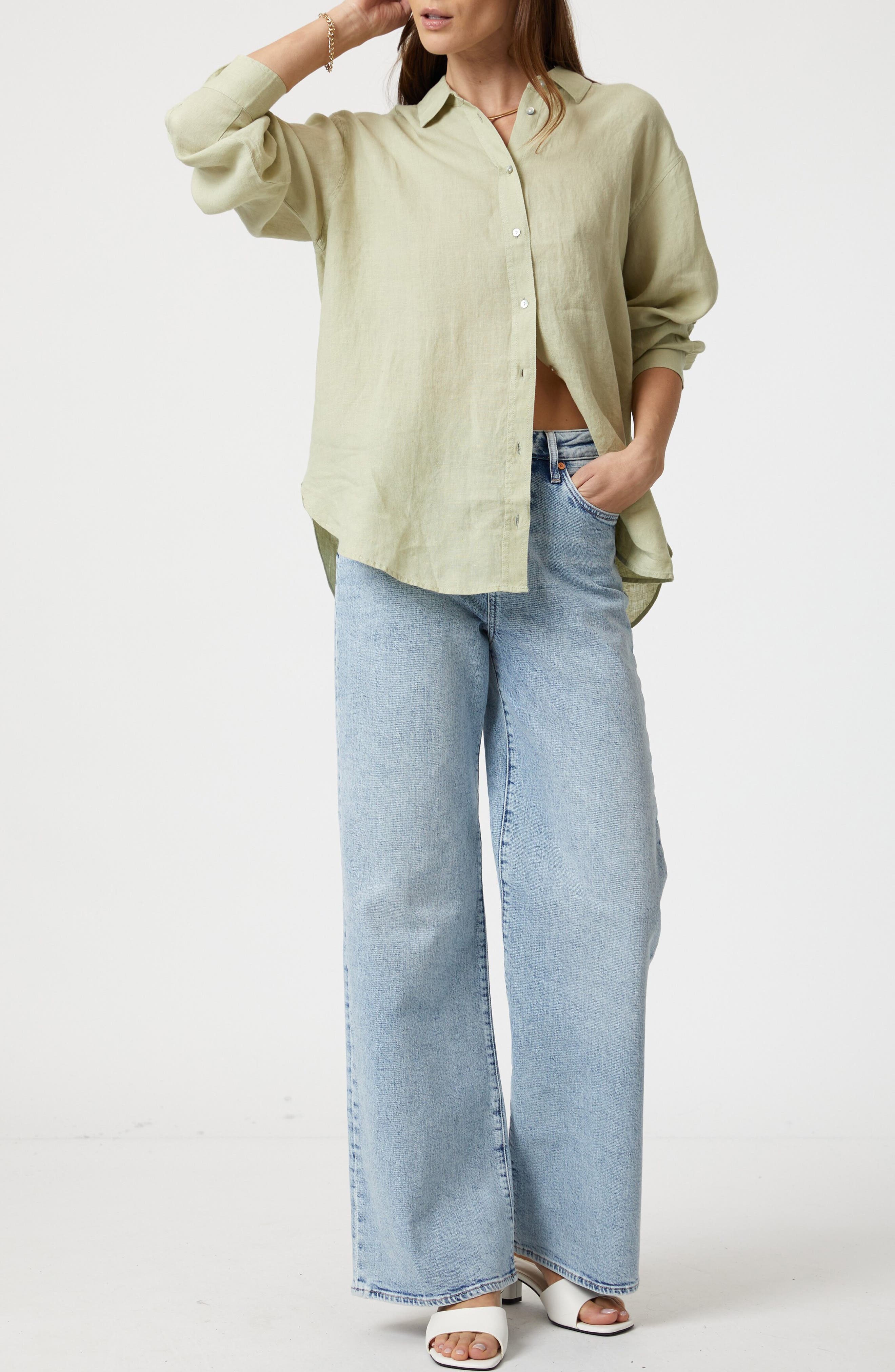 Mavi Jeans Linen Button-Up Shirt | Nordstromrack