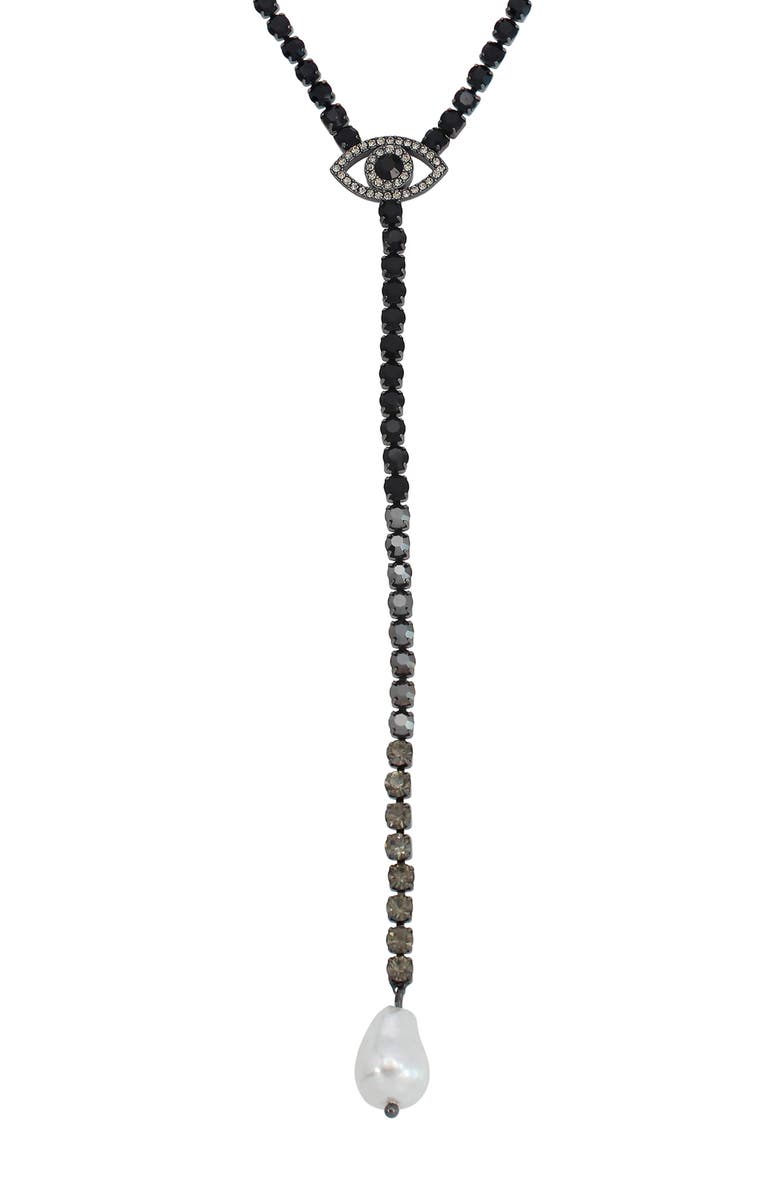 Kurt Geiger London Evil Eye & Imitation Pearl Y-Necklace | Nordstrom