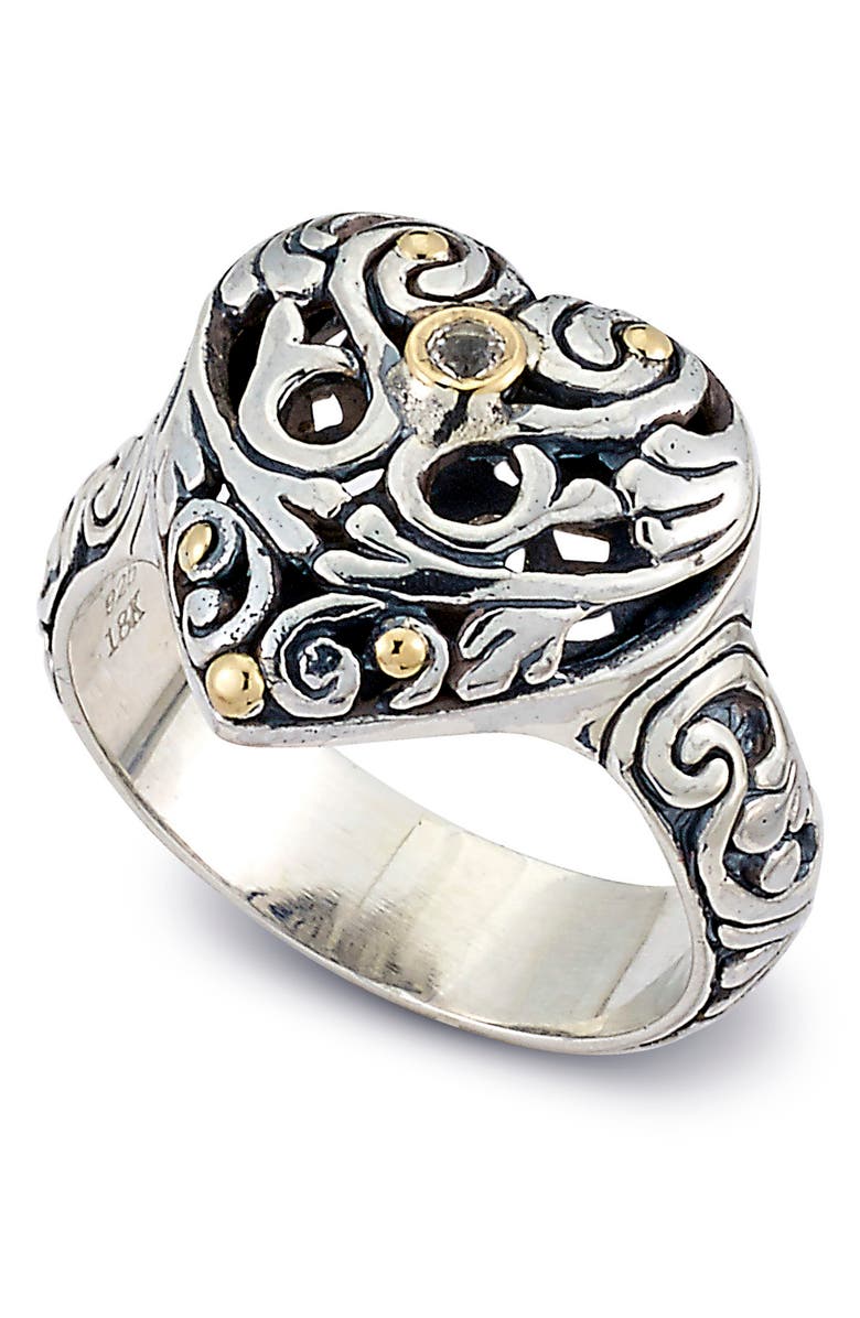 SAMUEL B. Sterling Silver & 18K Gold HEART RING | Nordstromrack