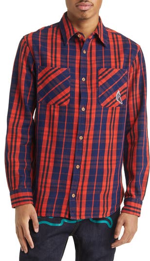 ICECREAM Flapjack Plaid Cotton Flannel Button-Up Shirt | Nordstrom