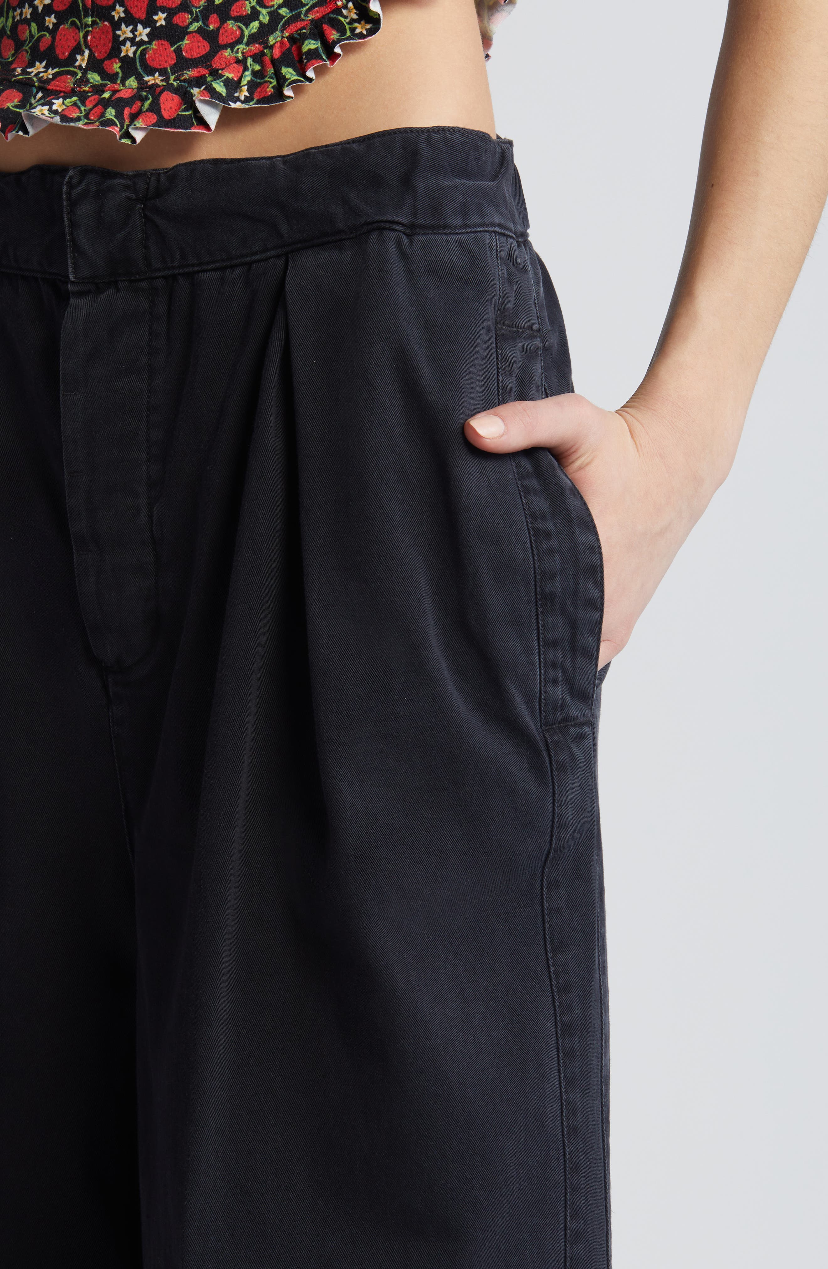 Free People After Love Roll Cuff Wide Leg Pants | Nordstrom