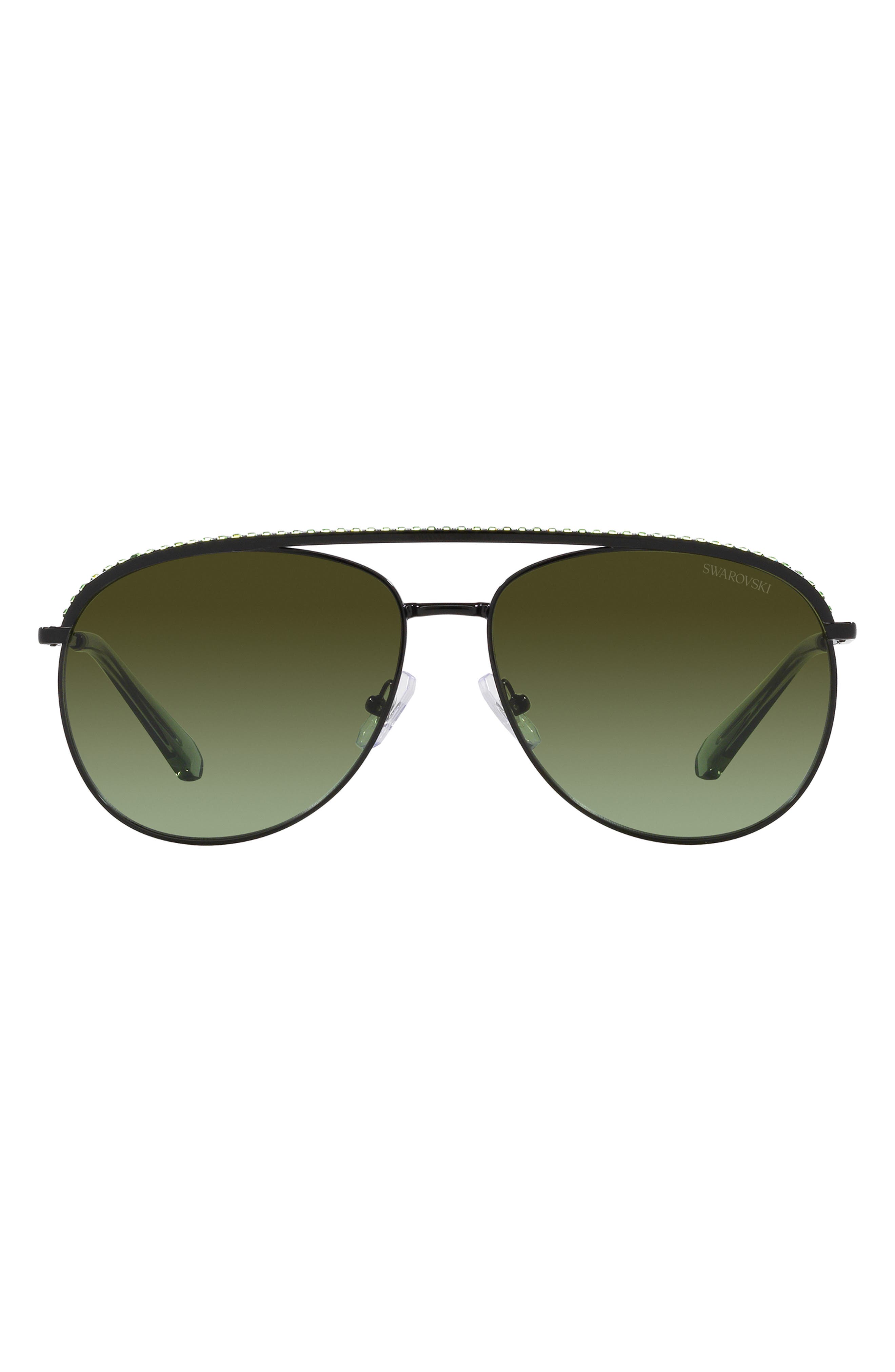 Swarovski 61mm Crystal Aviator Sunglasses | Nordstrom