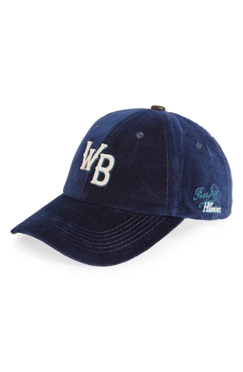 Wales Bonner Original Monogram Velvet Adjustable Baseball Cap | Nordstrom