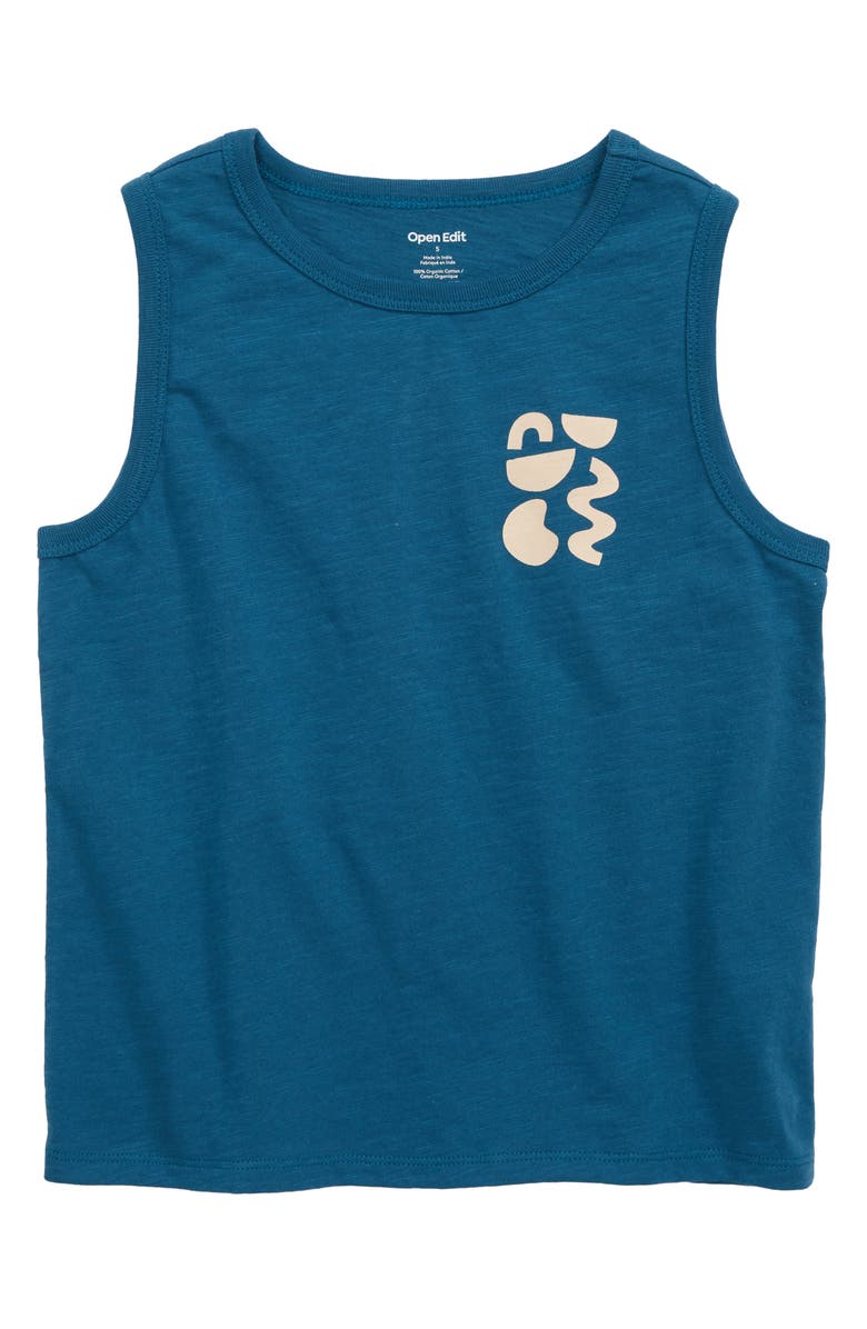Open Edit Kids' Organic Cotton Graphic Muscle Tank | Nordstromrack