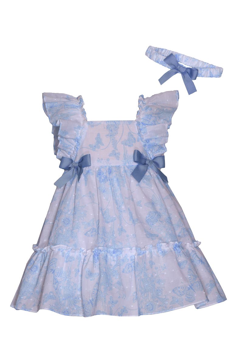 Iris & Ivy Butterfly Print Toile Dress & Headband Set | Nordstromrack