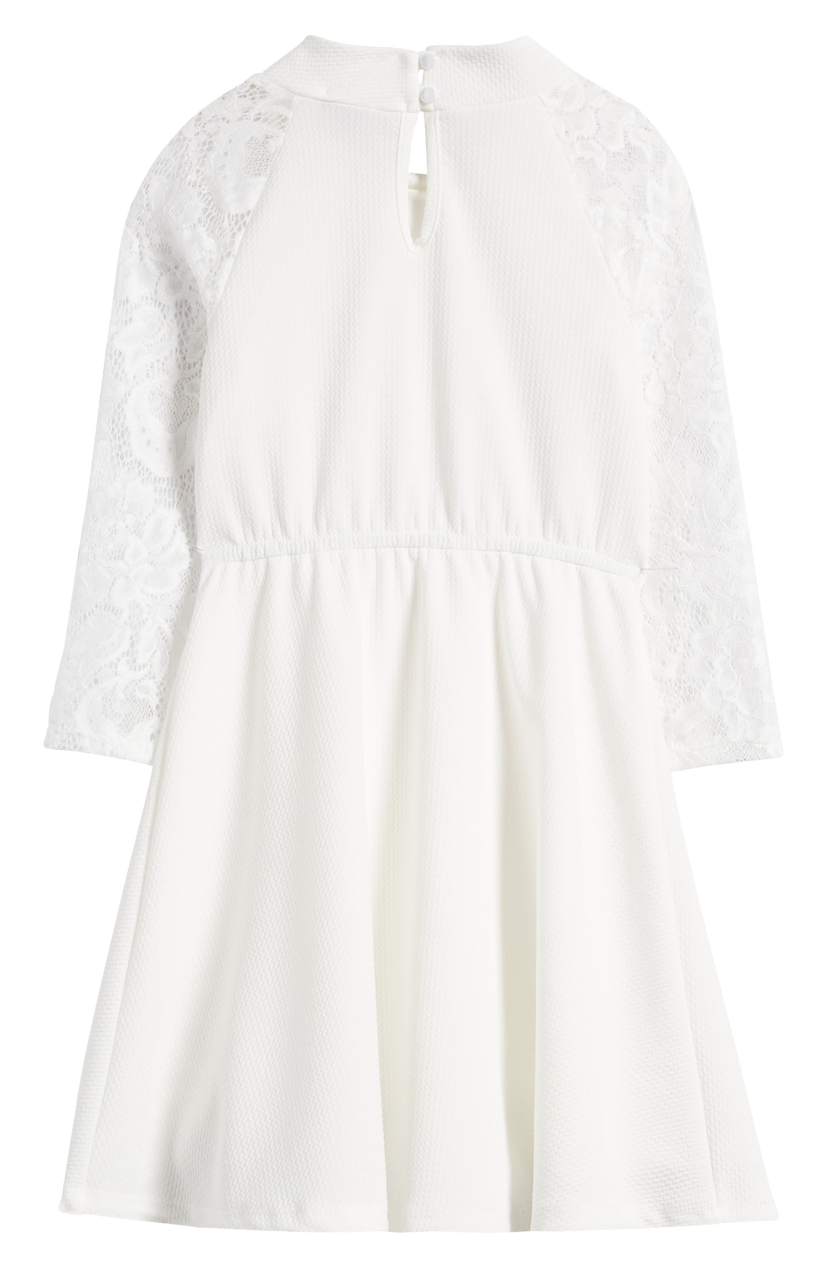Ava & Yelly Kids' Lacy Long Sleeve Skater Dress | Nordstrom