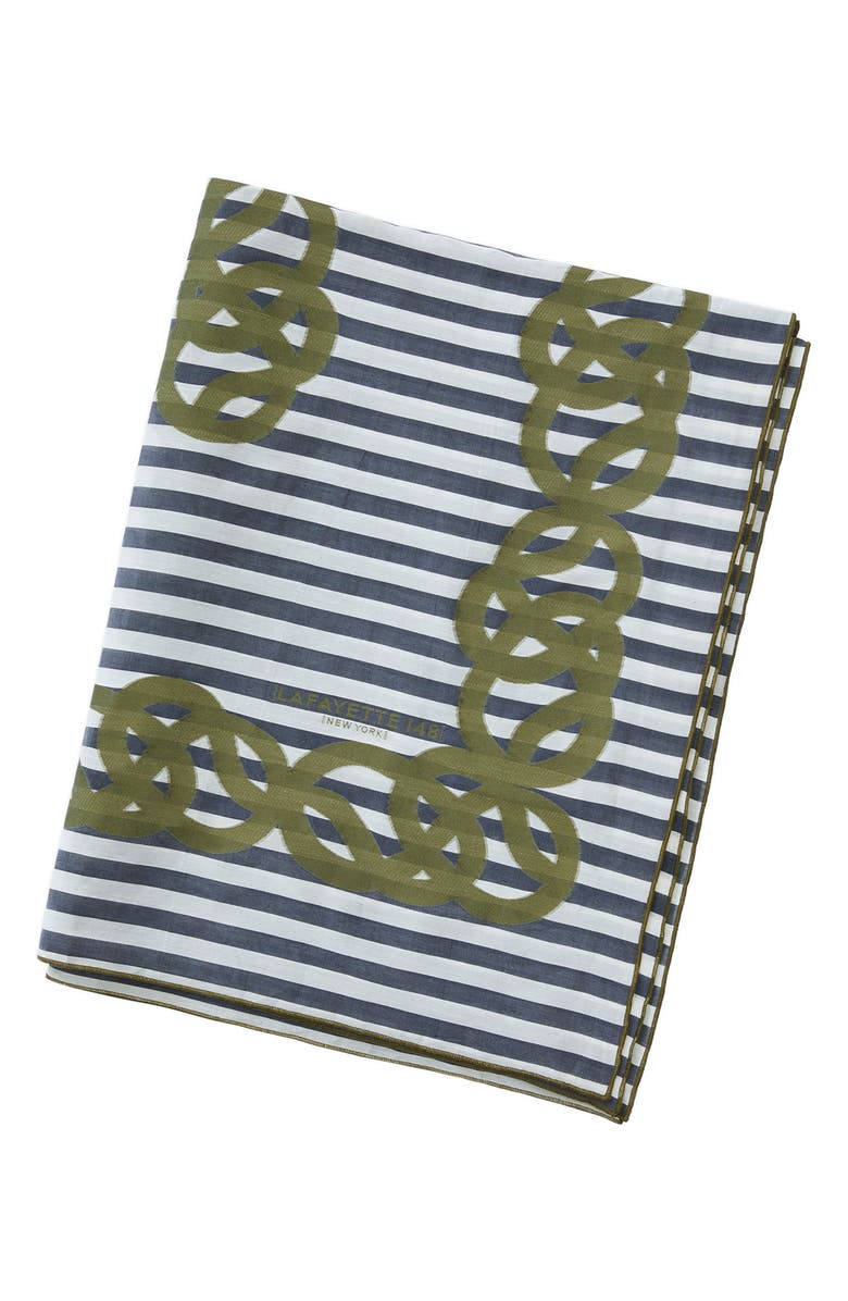 Lafayette 148 New York 8-Knot Jacquard Stripe Cover-Up Pareo ...