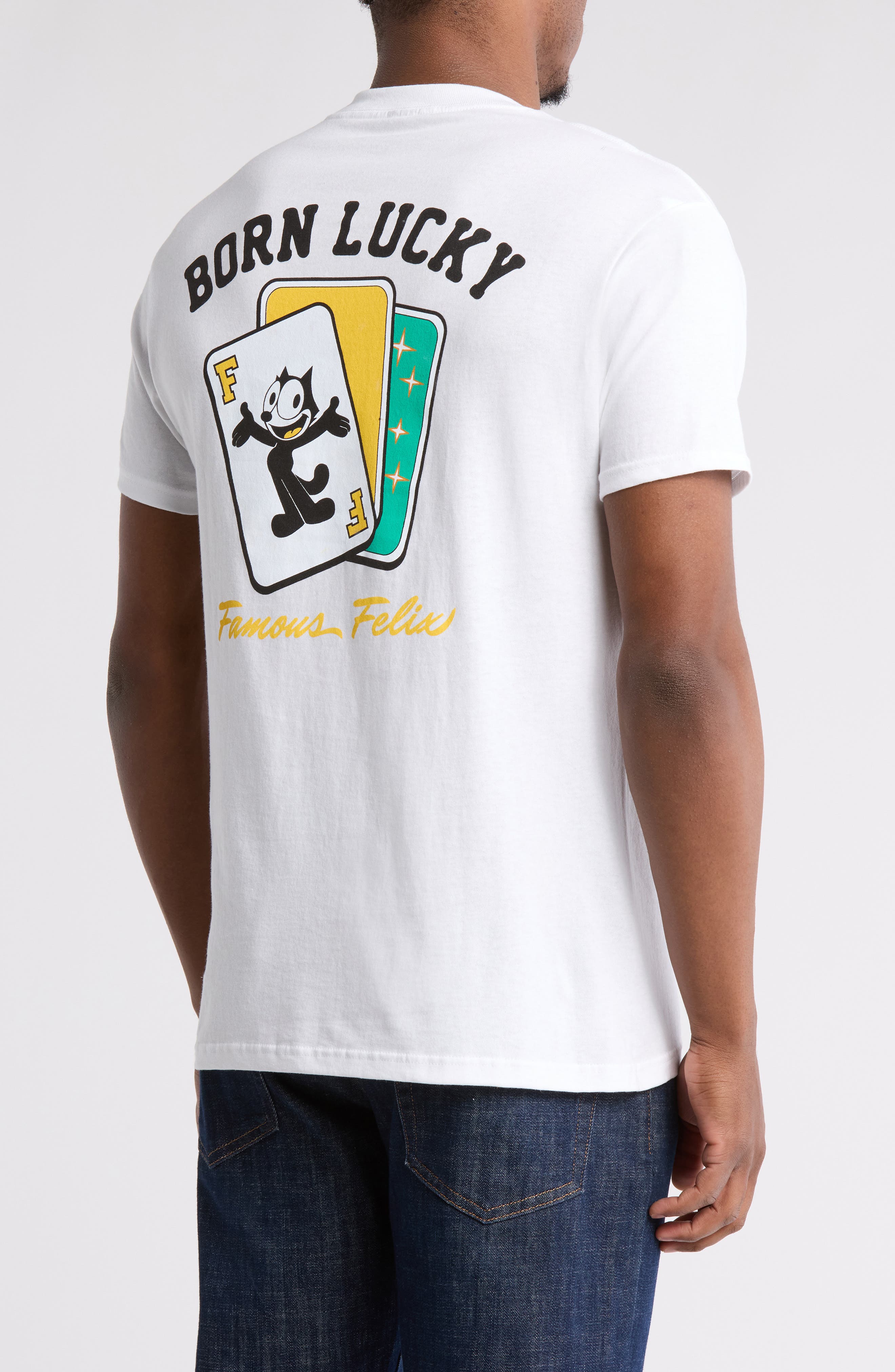 The Forecast Agency Felix the Cat Born Lucky Cotton Graphic T-Shirt ...
