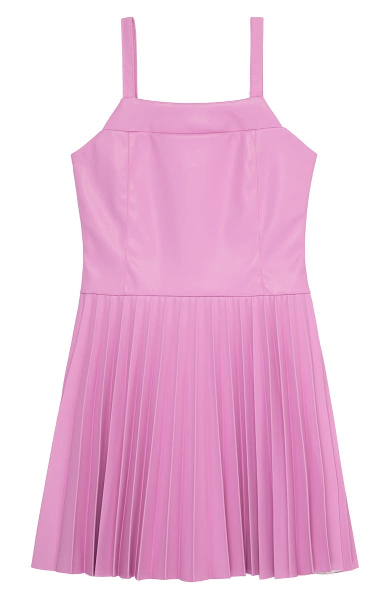 Truce Kids' Pleated Faux Leather Dress | Nordstromrack