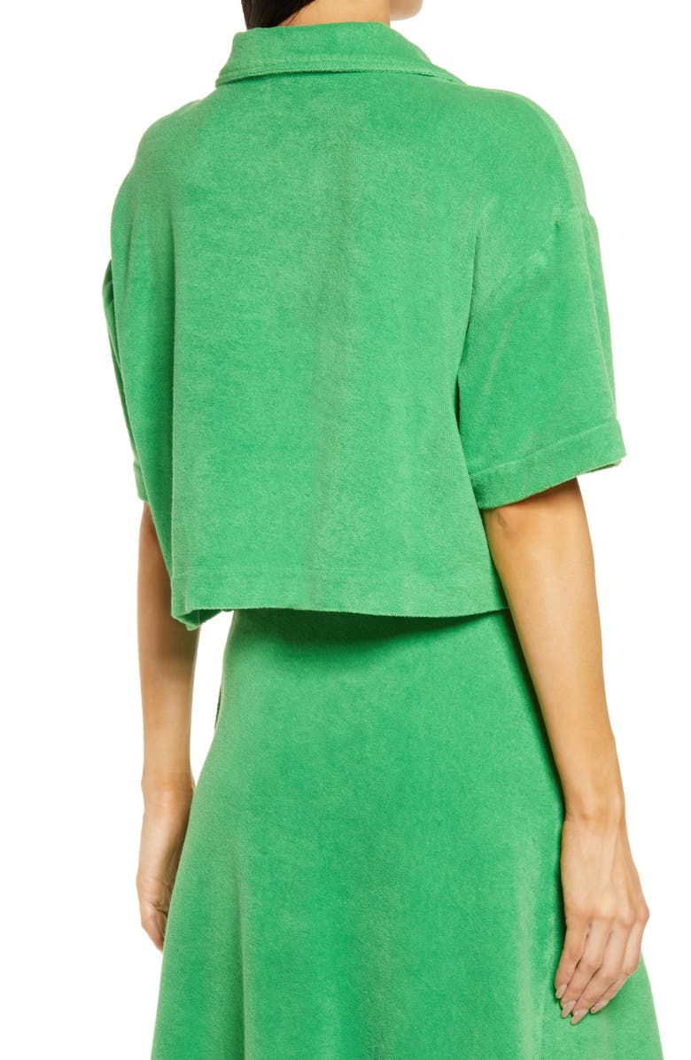 KkCo Crop Terry Cloth Shirt | Nordstromrack