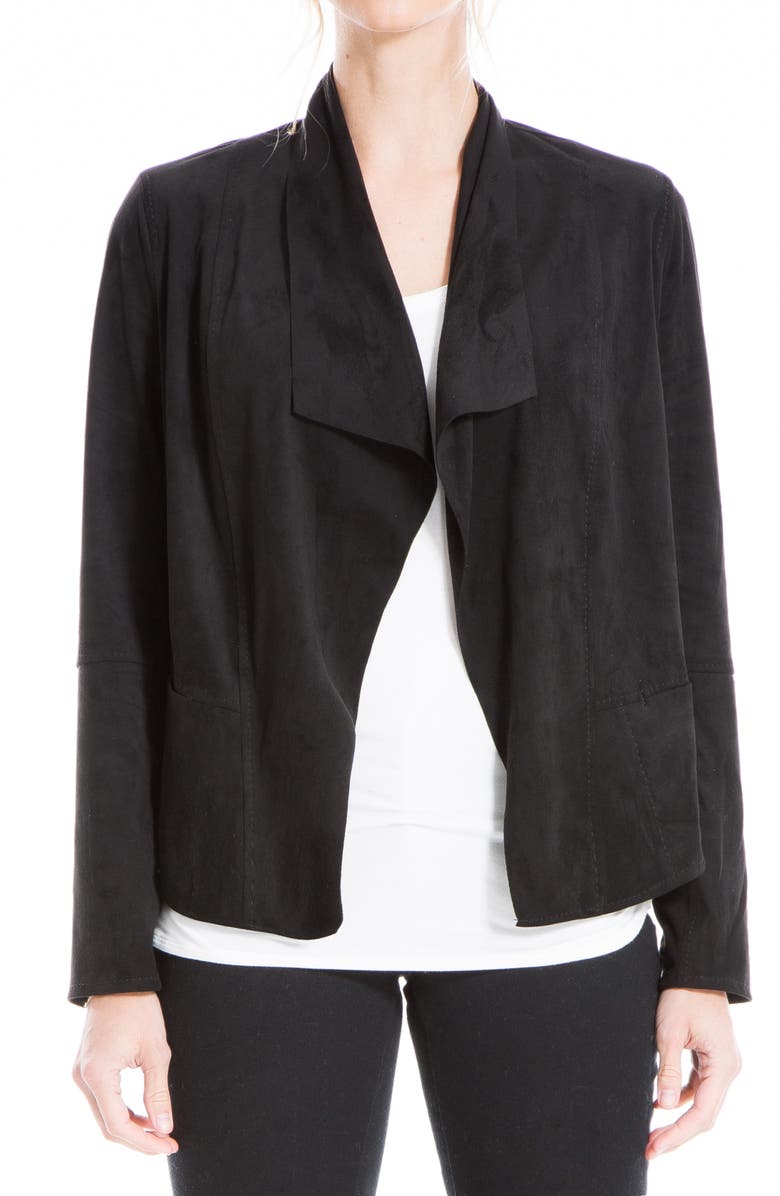 MAX STUDIO Faux Suede Draped Jacket | Nordstromrack