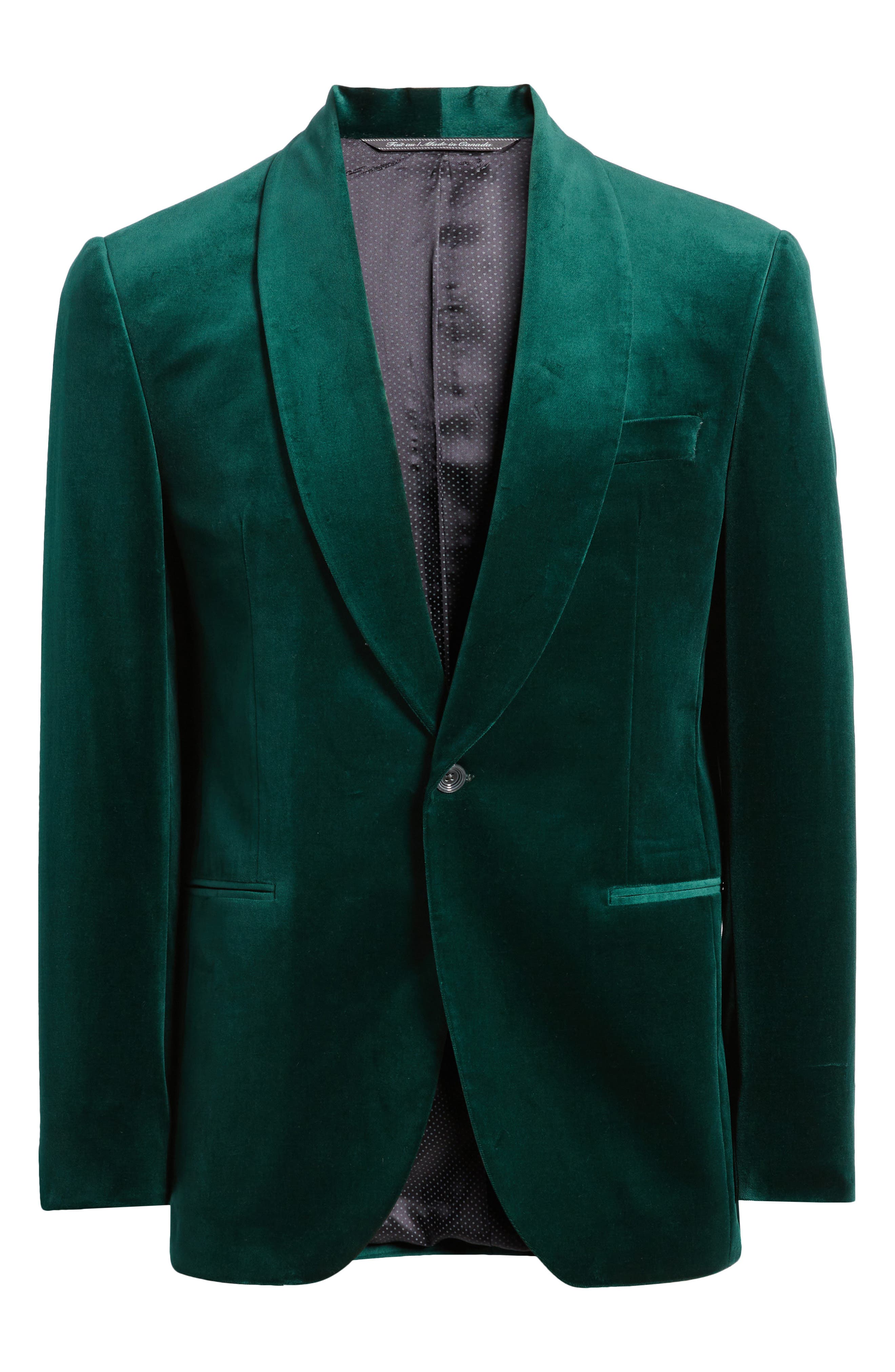 Jack Victor Edison Shawl Collar Stretch Velvet Dinner Jacket ...