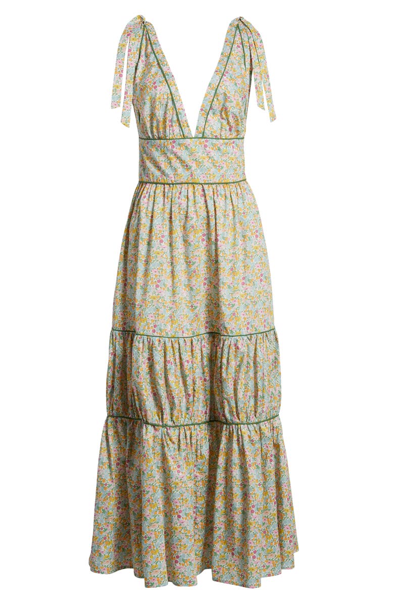 Loretta Caponi x Liberty London Smeralda Floral Print Tie Shoulder ...