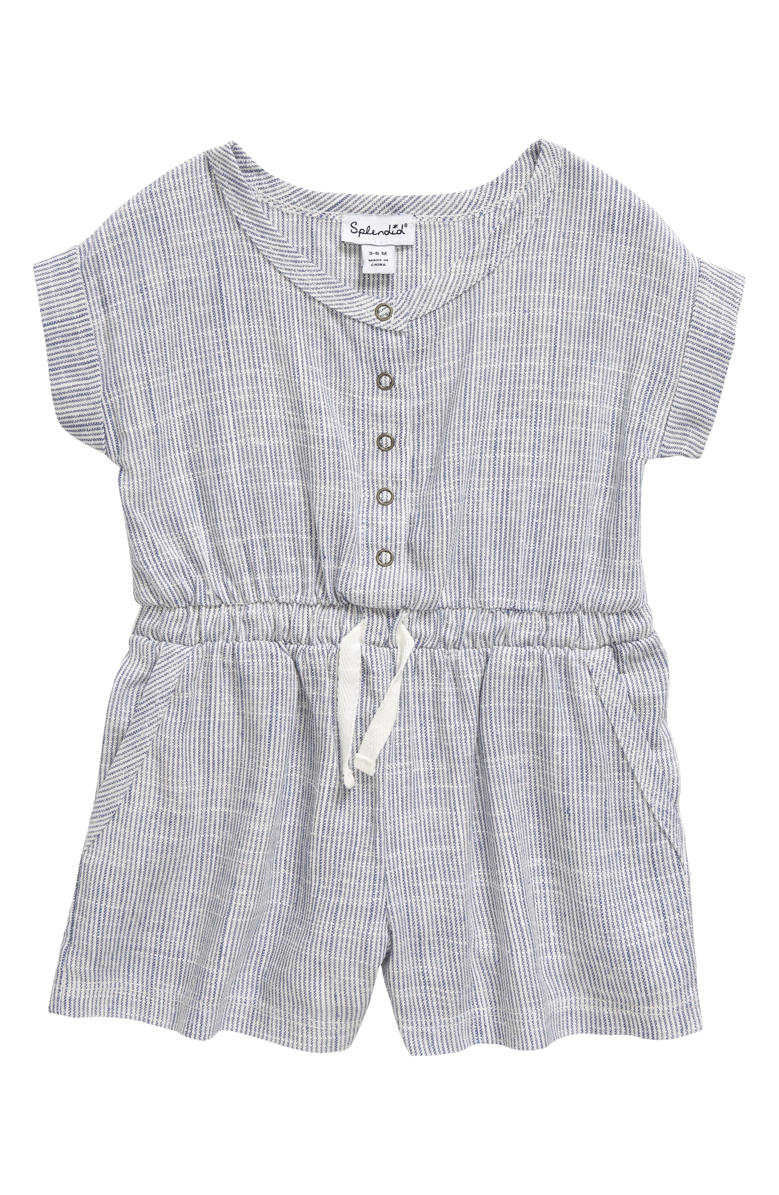 Splendid Railroad Stripe Romper | Nordstromrack