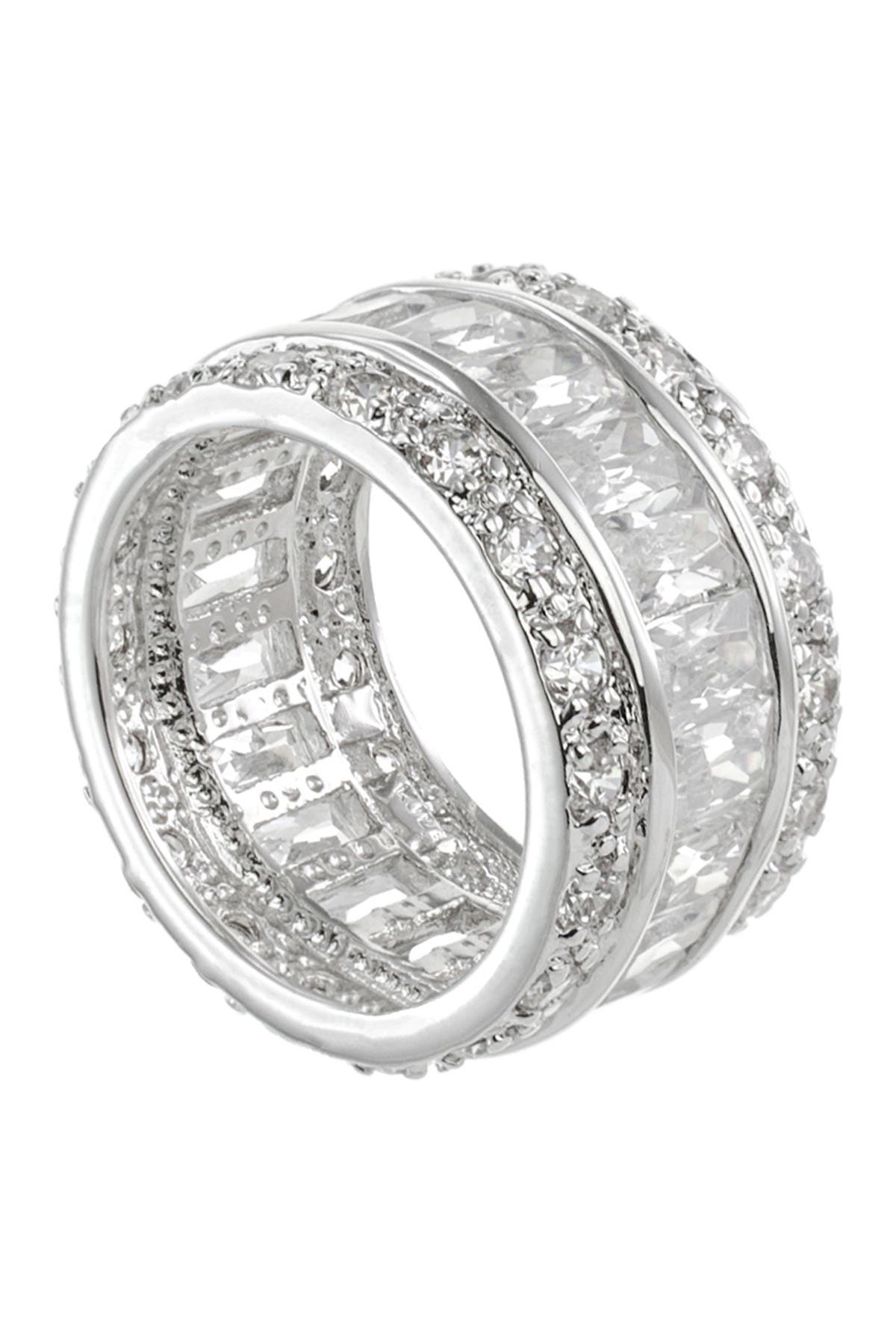 CZ by Kenneth Jay Lane Emerald CZ Triple Row Ring | Nordstromrack