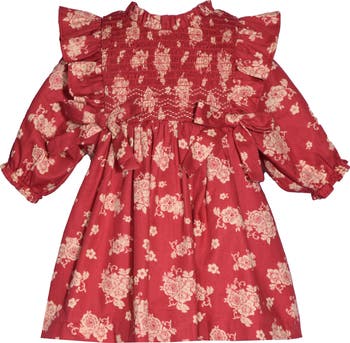 Bonnie Jean Kids' Floral Smocked Bodice Dress | Nordstrom