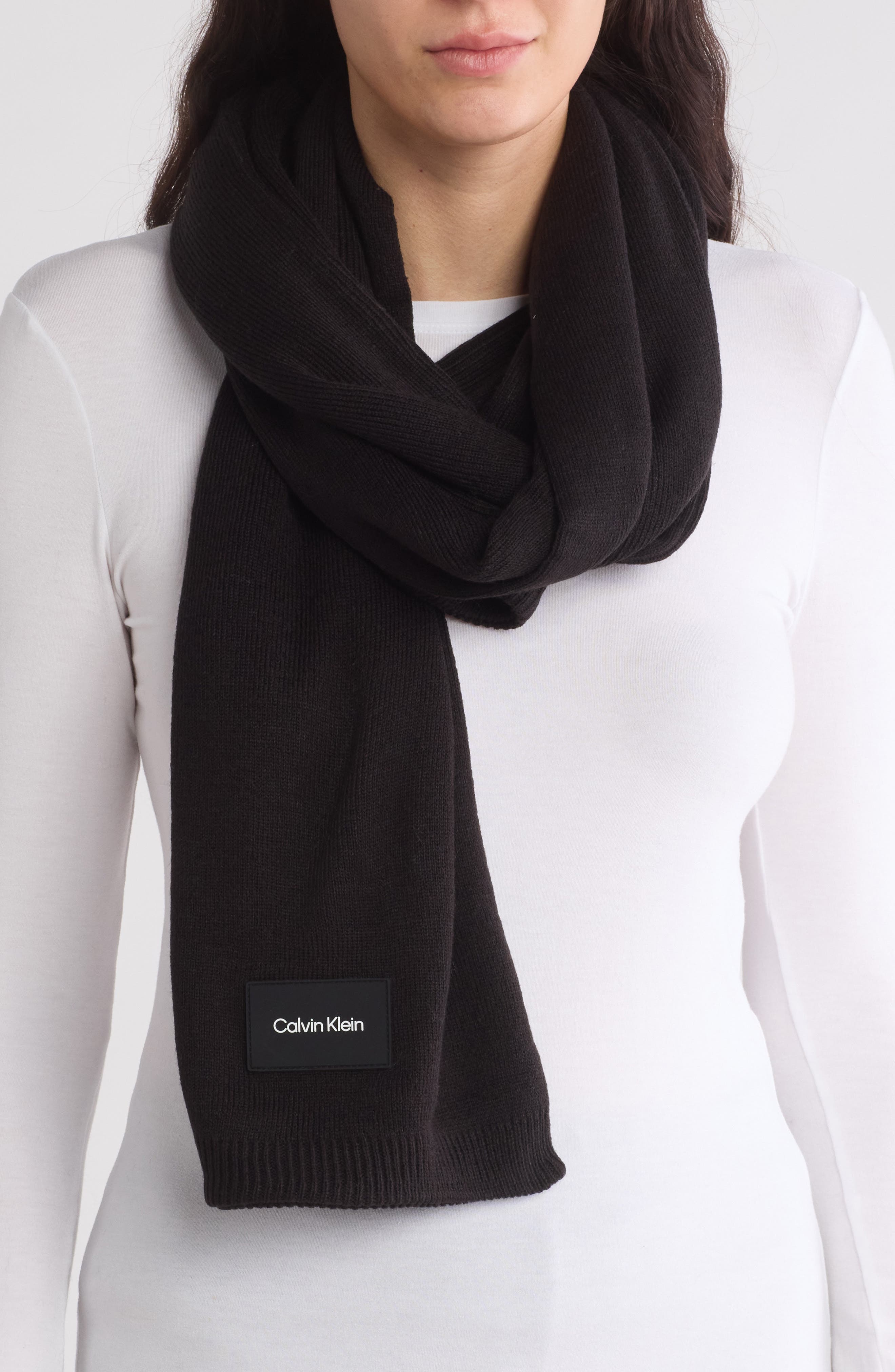 Calvin Klein Silicone Logo Patch Scarf | Nordstromrack
