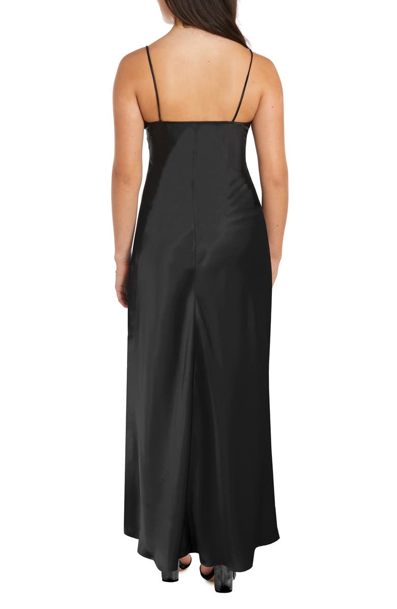 Morgan & Co. Rhinestone Embellished Satin Gown | Nordstromrack