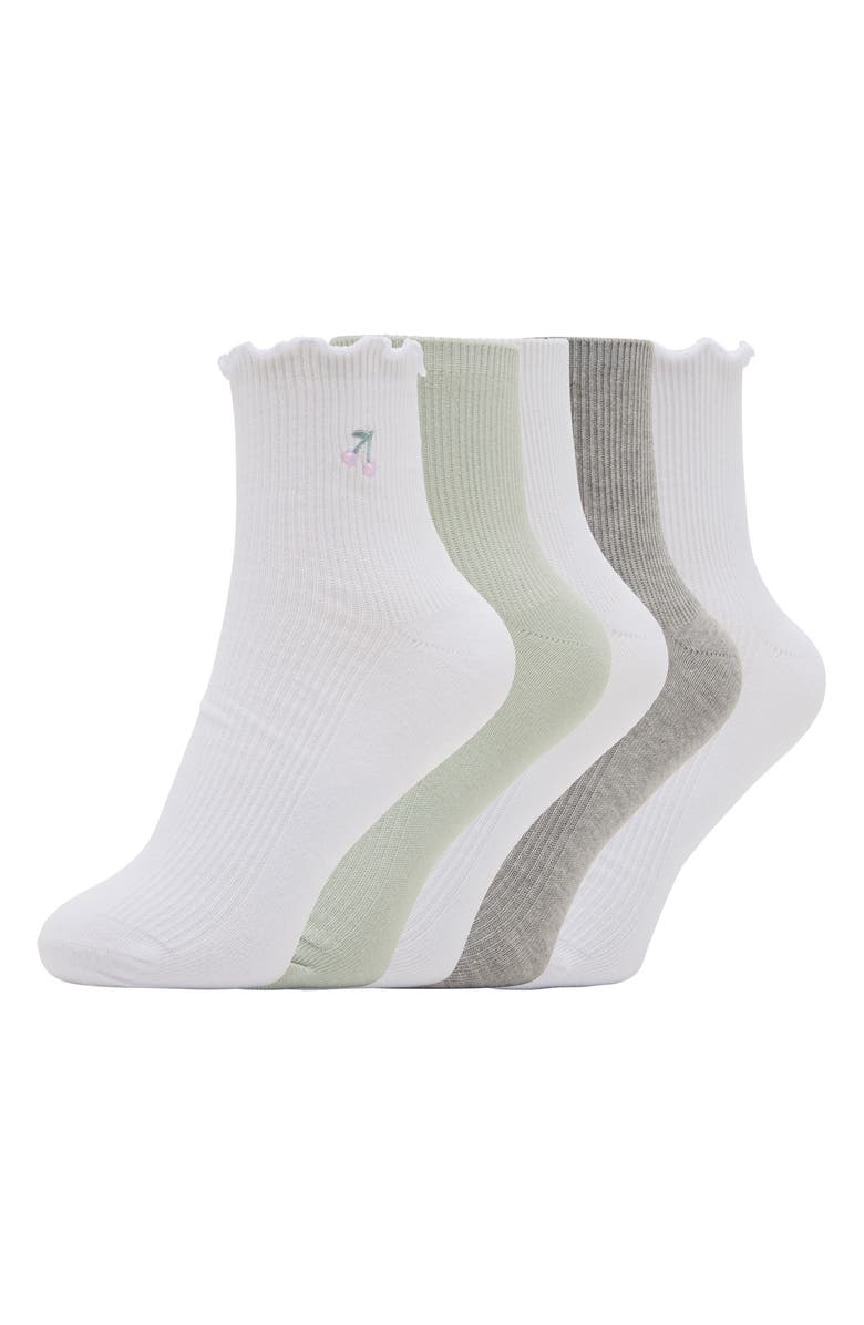 Steve Madden 5-Pack Rhinestone Cherry Crew Socks | Nordstromrack