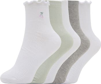 Steve Madden 5-Pack Rhinestone Cherry Crew Socks | Nordstromrack