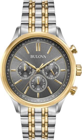 BULOVA Two-Tone Stainless Steel Quartz Bracelet Watch, 42mm | Nordstromrack