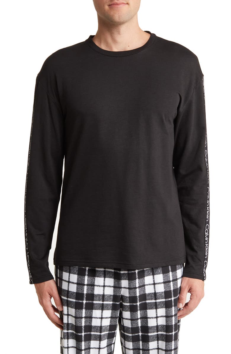 Calvin Klein Logo Print Long Sleeve Pajama T-Shirt | Nordstromrack