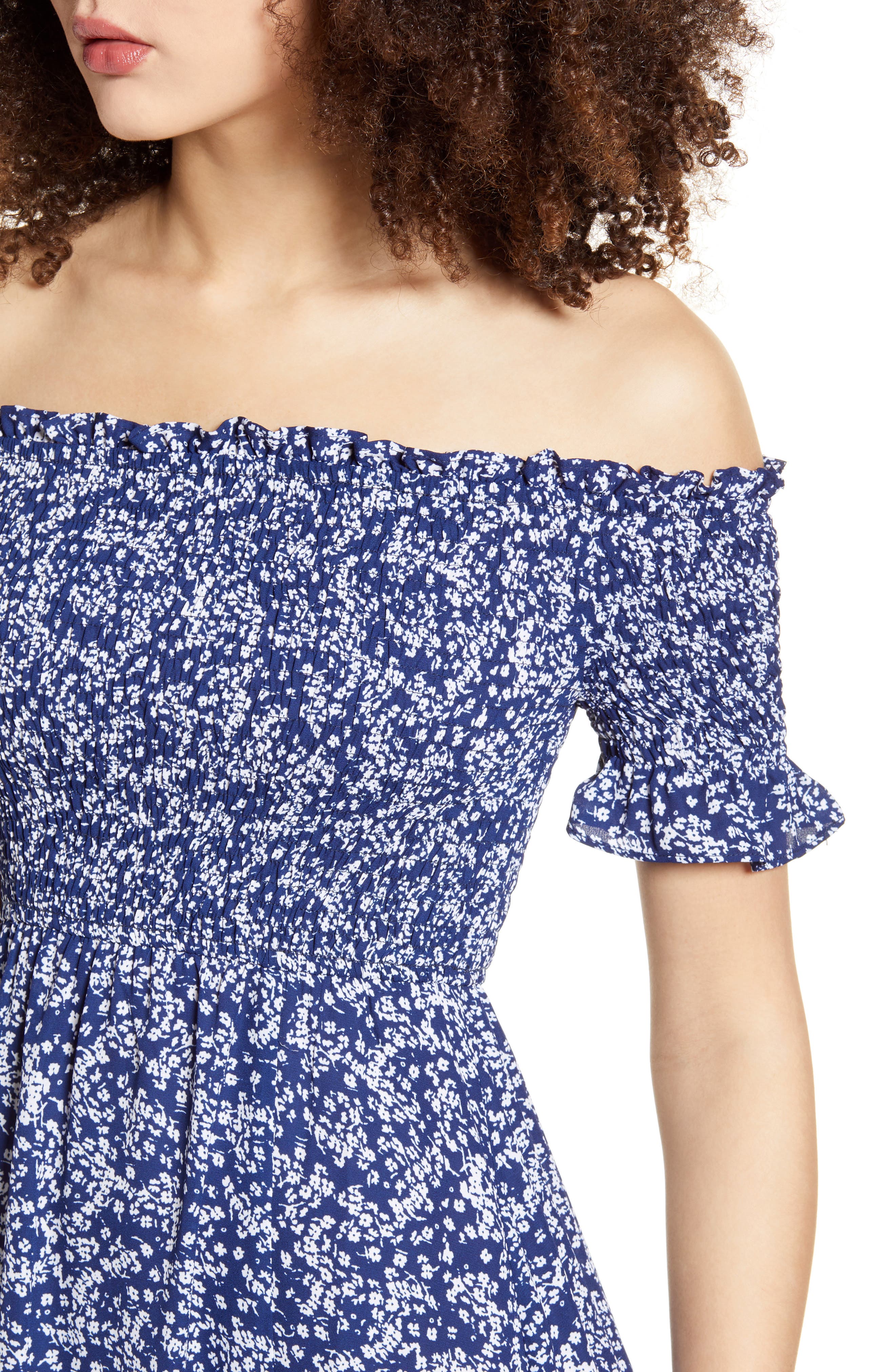 Lulus Fleur-tation Off the Shoulder High/Low Dress | Nordstrom