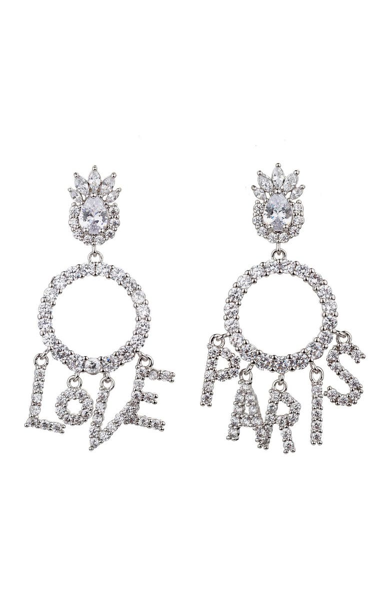EYE CANDY LOS ANGELES Love Paris CZ Crystal Drop Earrings | Nordstromrack