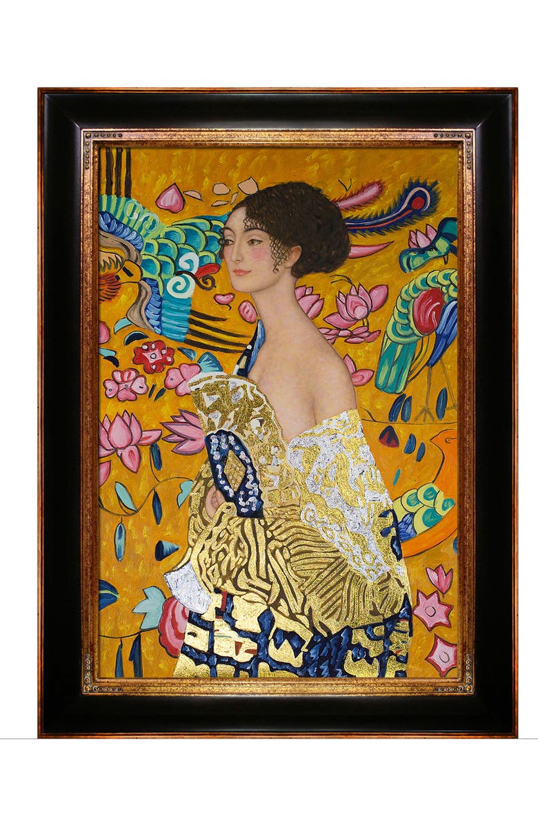OVERSTOCK ART LA PASTICHE Framed Oil Painting Signora Con Ventaglio ...