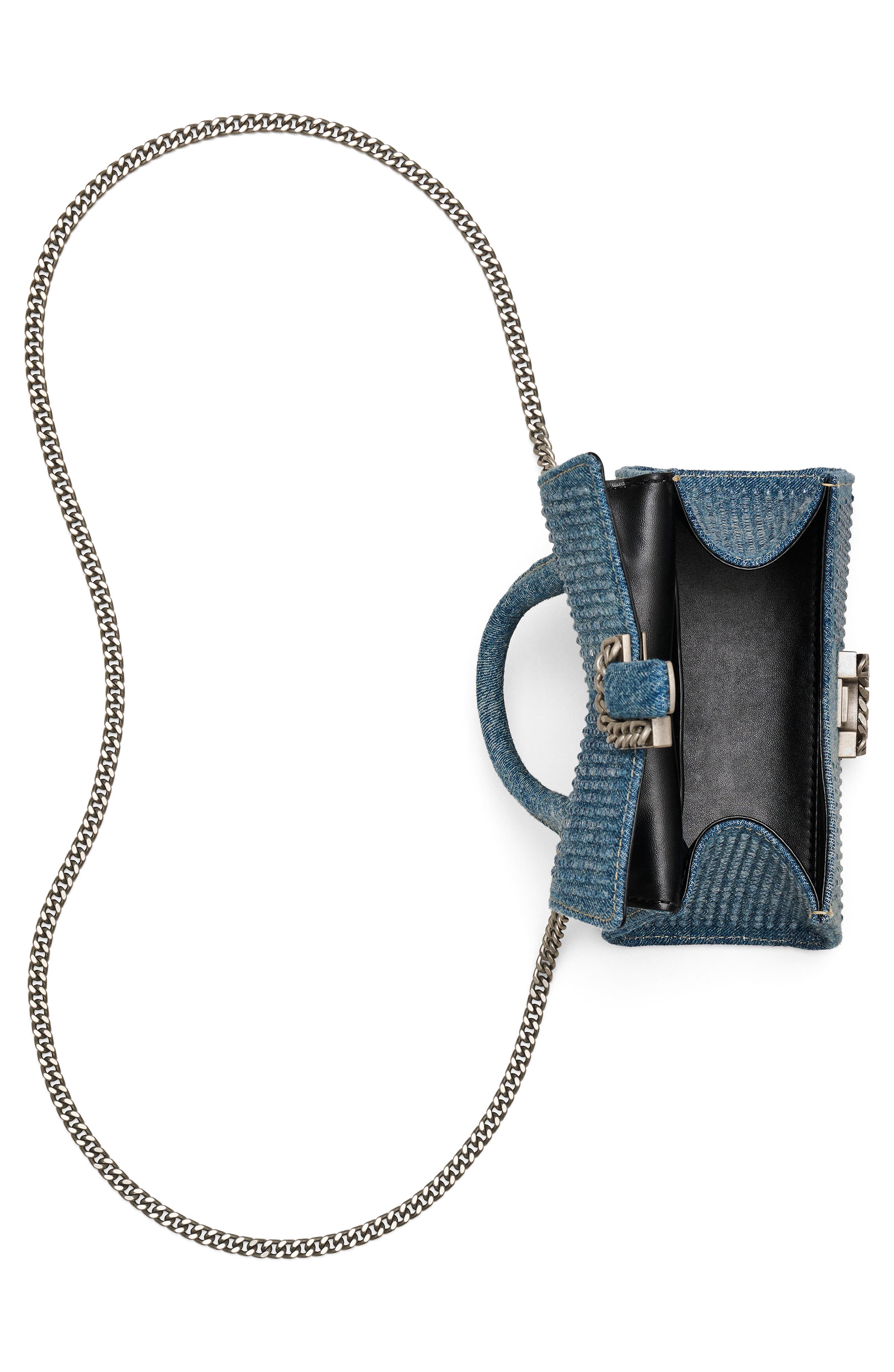 Marc Jacobs The Crystal Denim St. Marc Mini Top Handle Bag | Nordstrom