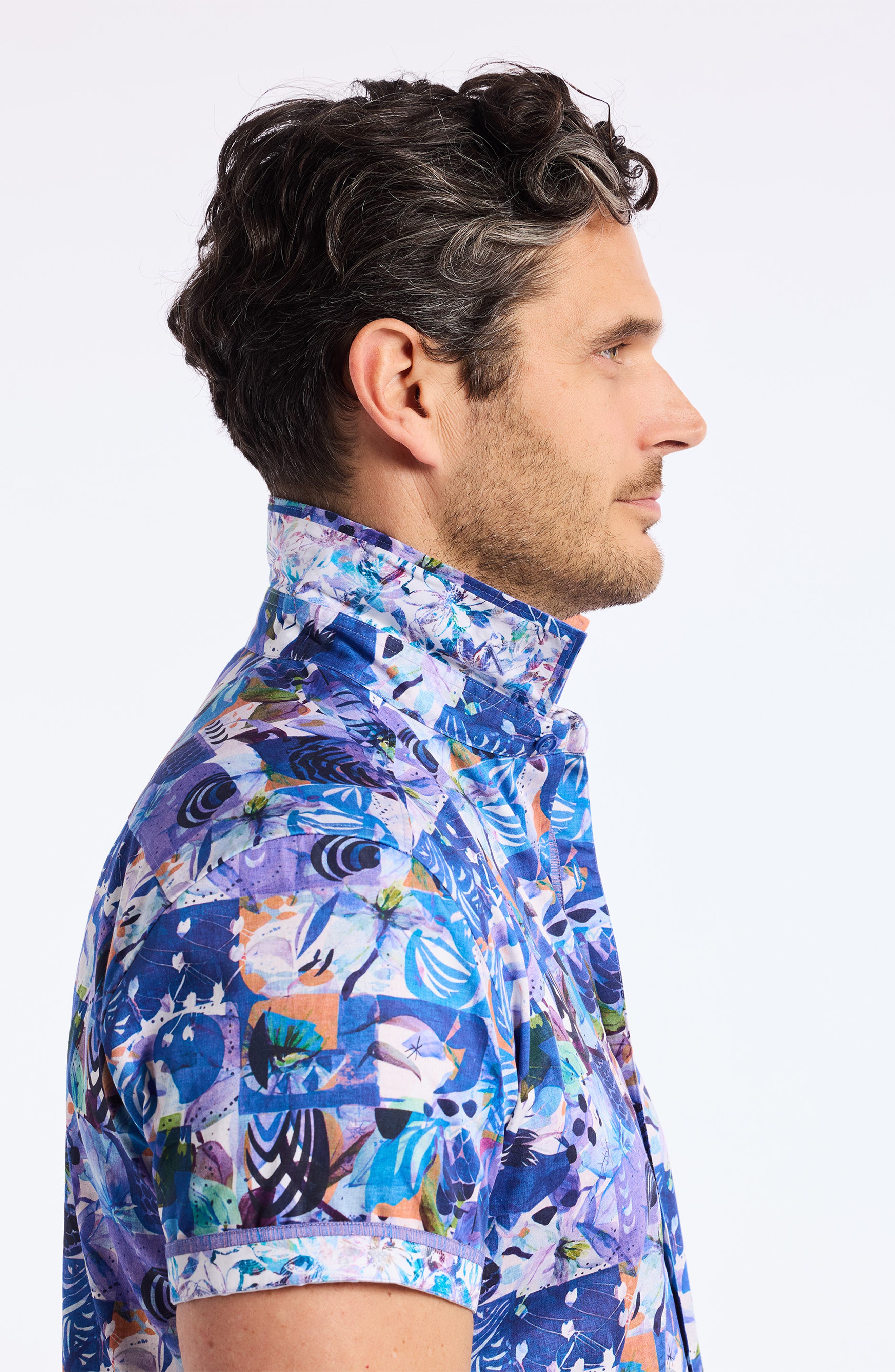 Robert Graham Broward Short Sleeve Cotton Dress Shirt | Nordstromrack