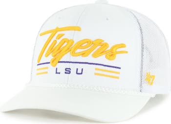 '47 Men's '47 White LSU Tigers Garner Rope Trucker Adjustable Hat ...