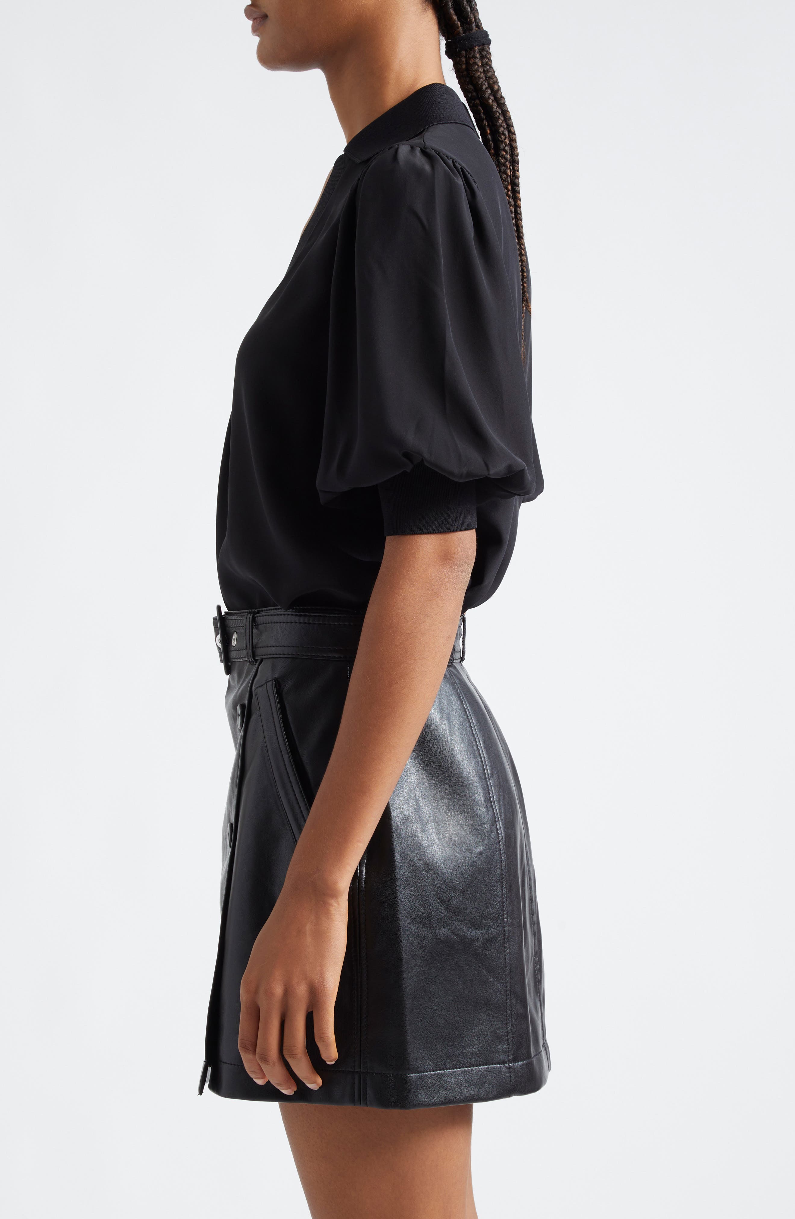 Cinq à Sept Weldon Collar Silk Top | Nordstrom