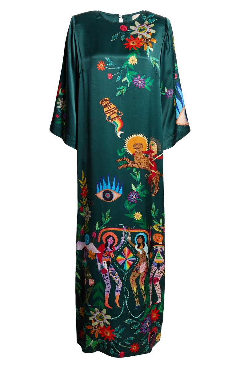 ALEMAIS Agatha Satin Silk Column Maxi Dress | Nordstromrack