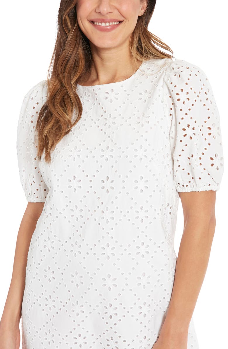 London Times Cotton Eyelet Shift Dress | Nordstromrack