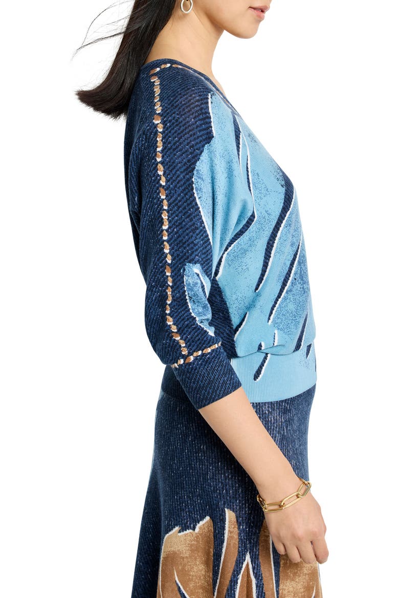 Twilight Abstract Print V-Neck Sweater (Women) | Nordstromrack