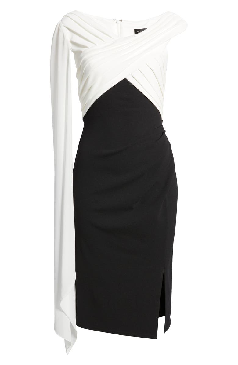 Tadashi Shoji Cape Long Sleeve Crepe Body-Con Dress | Nordstromrack